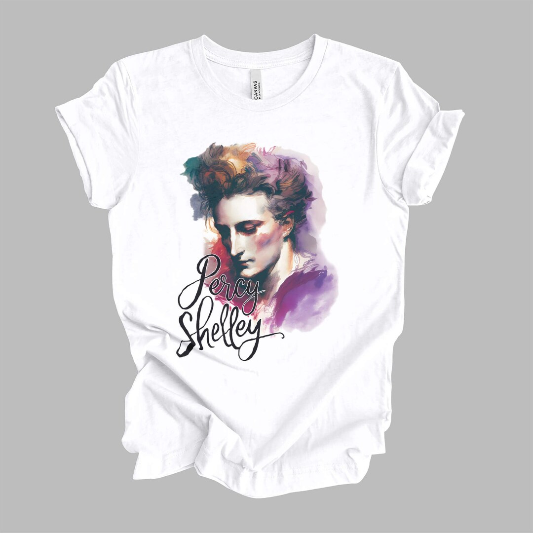 Percy Shelley Watercolor T-shirt | Classic Literature Poetry Unisex Gift Tshirt Shirt ...