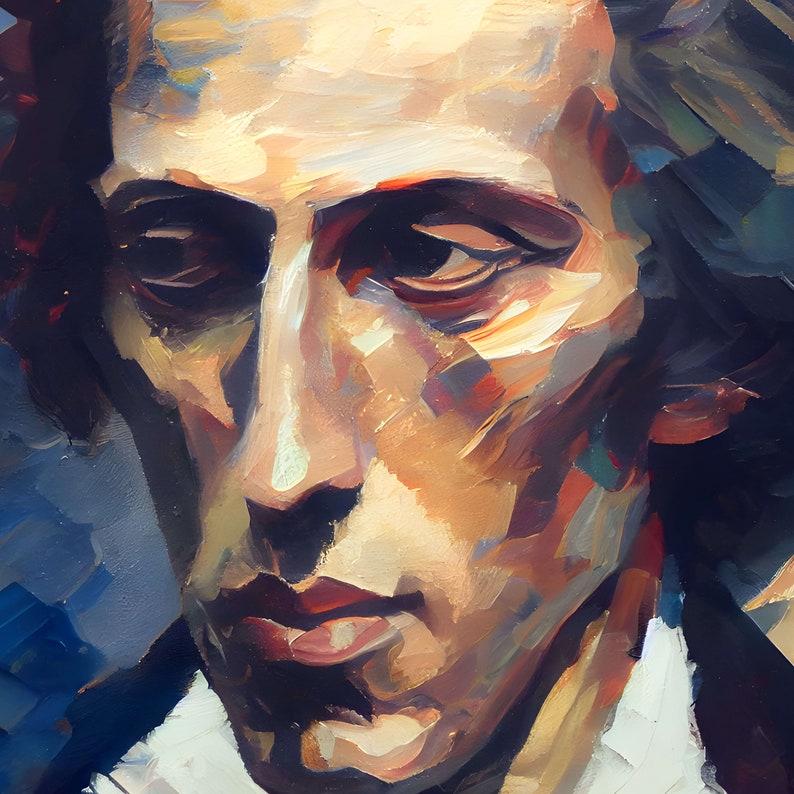 Frédéric Chopin Oil Painting Art Print Portrait POSTER 1 - Etsy