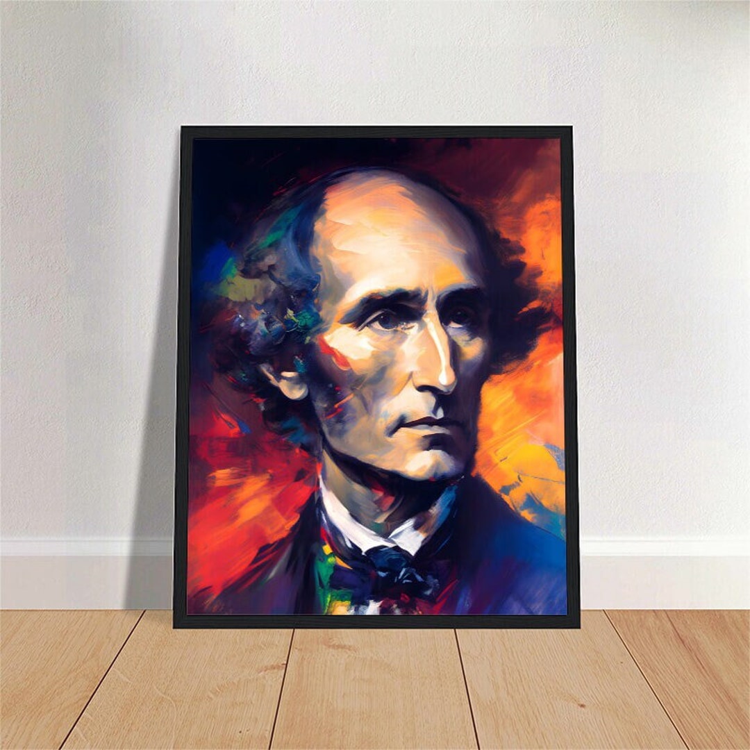 John Stuart Mill Oil Painting Art Print Portrait POSTER | Philosophy ...