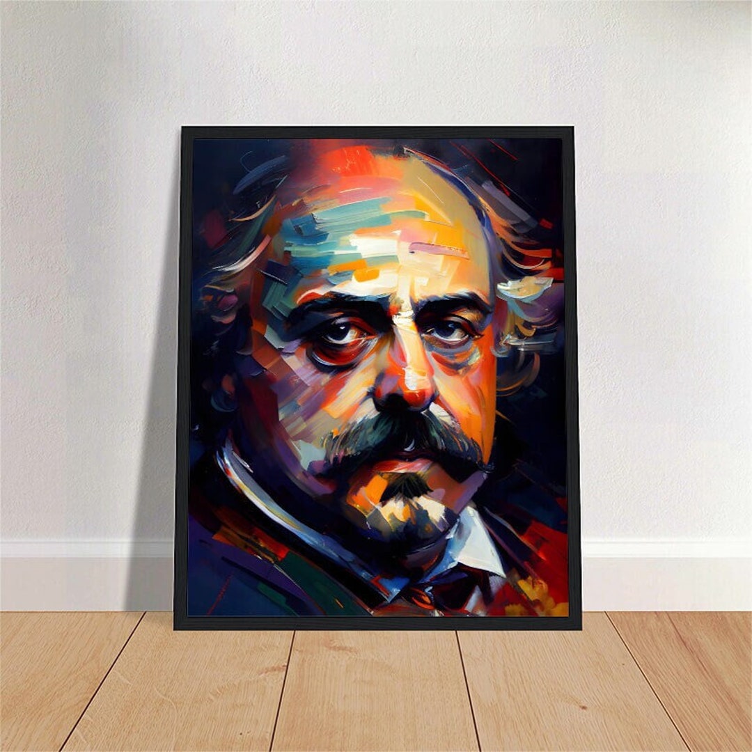 Gustave Flaubert Oil Painting Art Print Portrait POSTER 2 | Classic ...