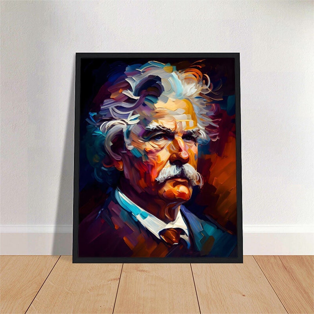 Mark Twain Oil Painting Art Print Portrait POSTER 4 | Classic ...