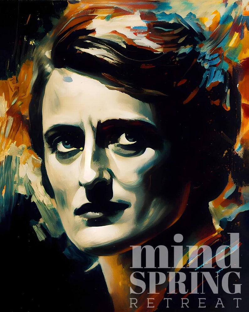 Ayn Rand Oil Painting Art Print Portrait POSTER 4 Philosophy Literature ...