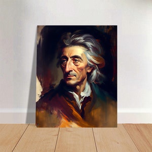 John Locke Oil Painting Art Print Portrait POSTER | Philosophy Physical ...