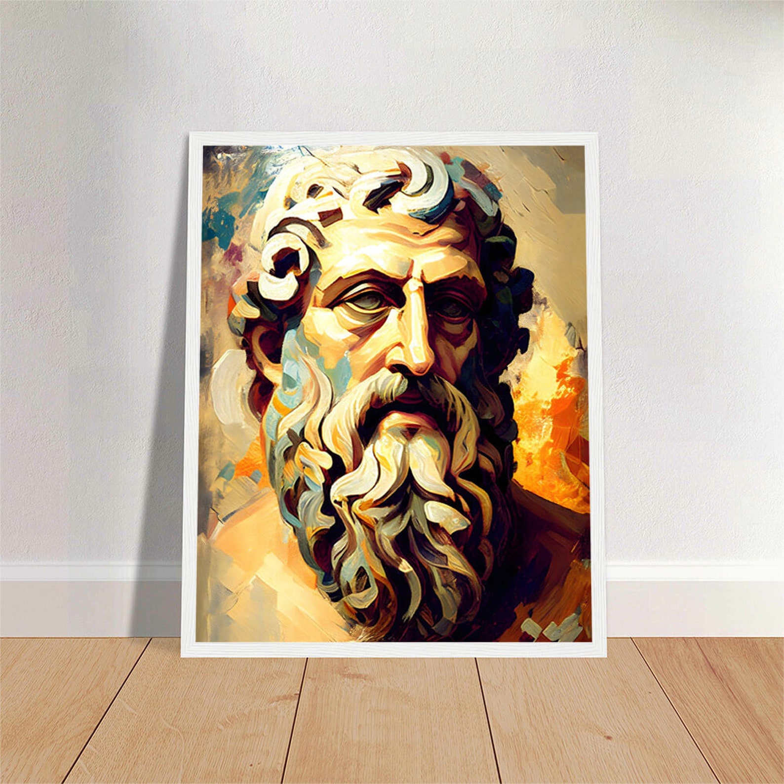 Plato Oil Painting Art Print Portrait POSTER | Philosophy History ...