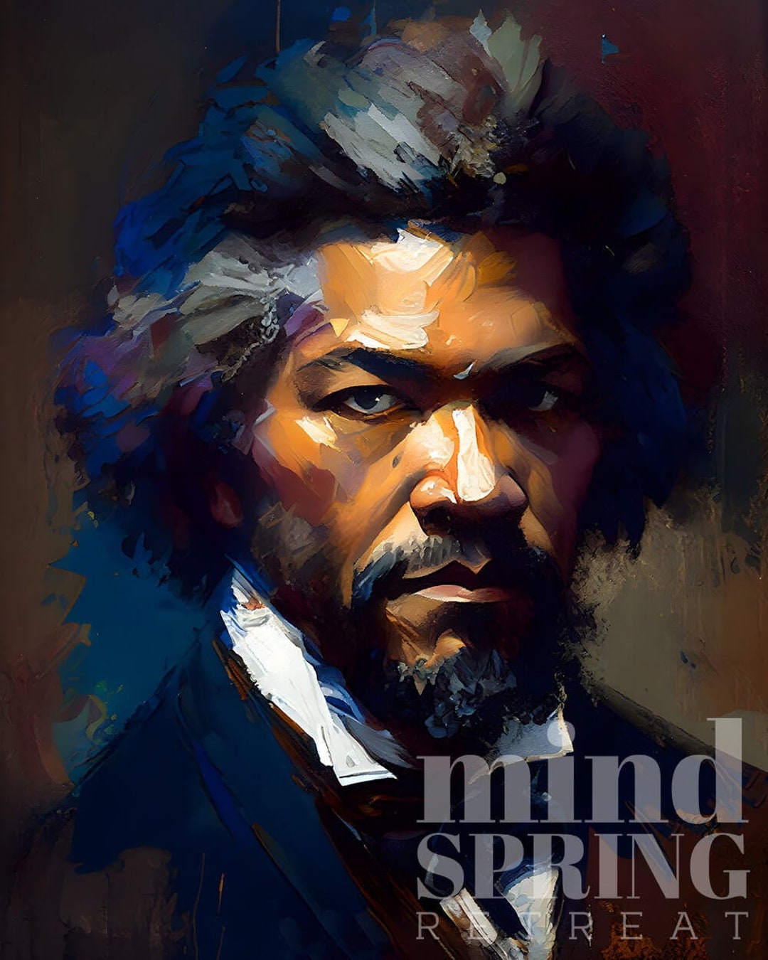 Frederick Douglass Oil Painting Art Print Portrait POSTER 3 - Etsy