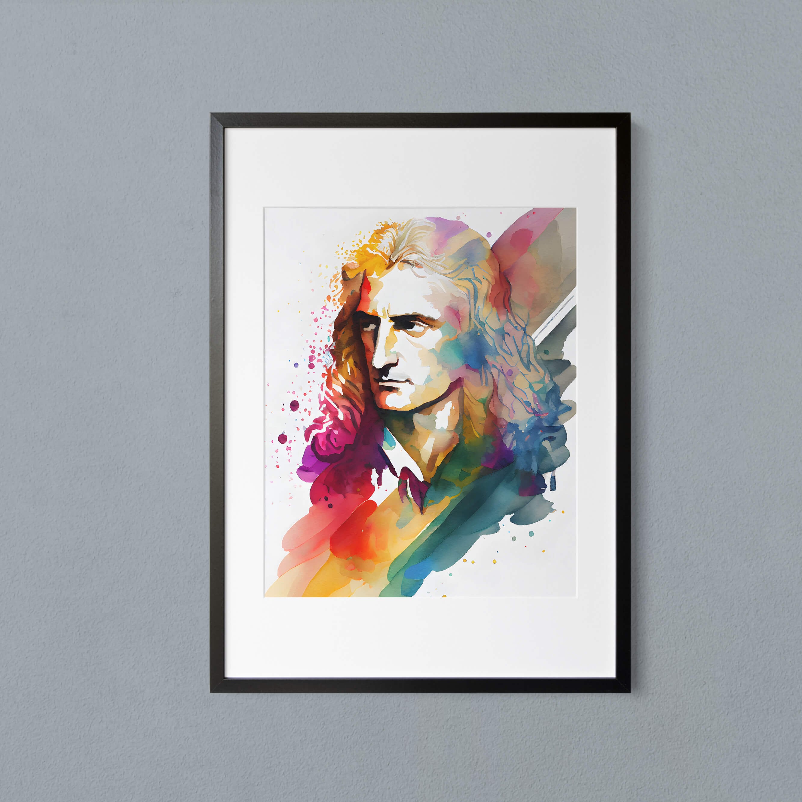 Isaac Newton Watercolor Art Print Portrait POSTER 2 Science - Etsy