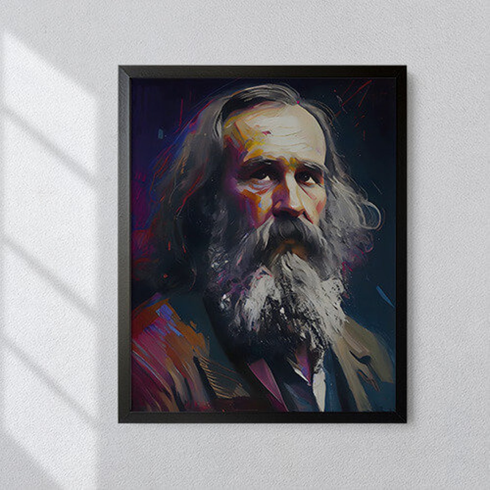 Dmitri Mendeleev Oil Painting Art Print Portrait POSTER | Science ...