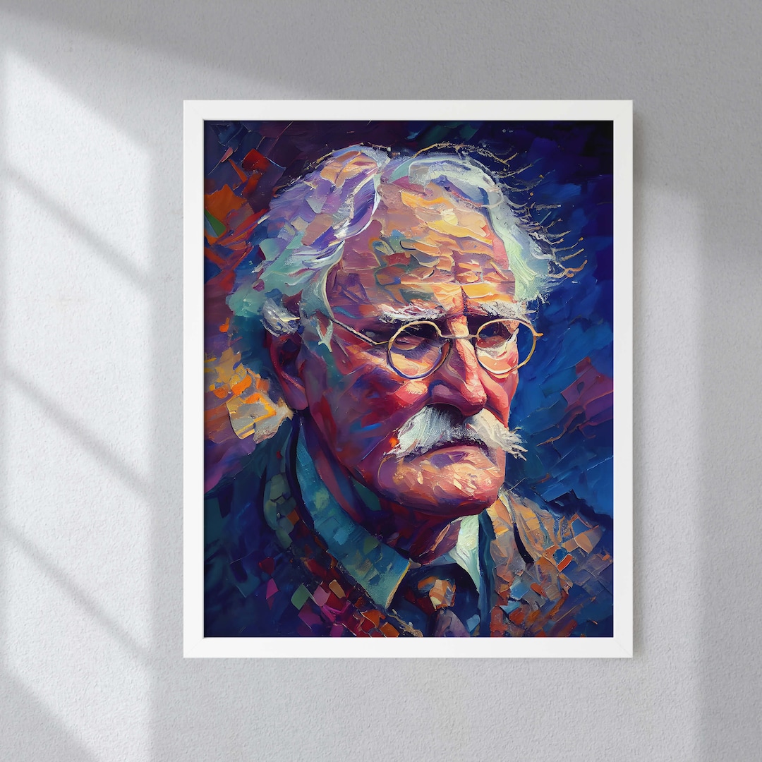 Carl Jung Oil Painting Art Print Portrait POSTER Psychology - Etsy