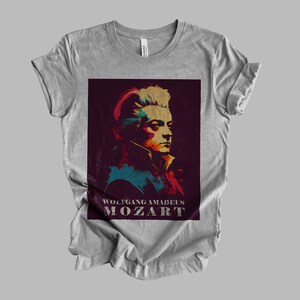 Wolfgang Amadeus Mozart Watercolor Minimalist T-shirt | Classical Music ...
