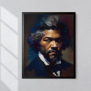 Frederick Douglass Oil Painting Art Print Portrait POSTER 3 | History Physical Wall Art ...