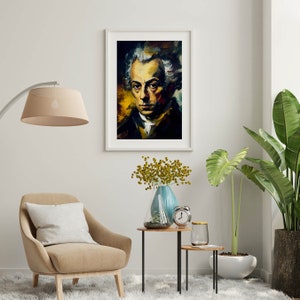 Immanuel Kant Oil Painting Art Print Portrait POSTER 1 | Philosophy ...
