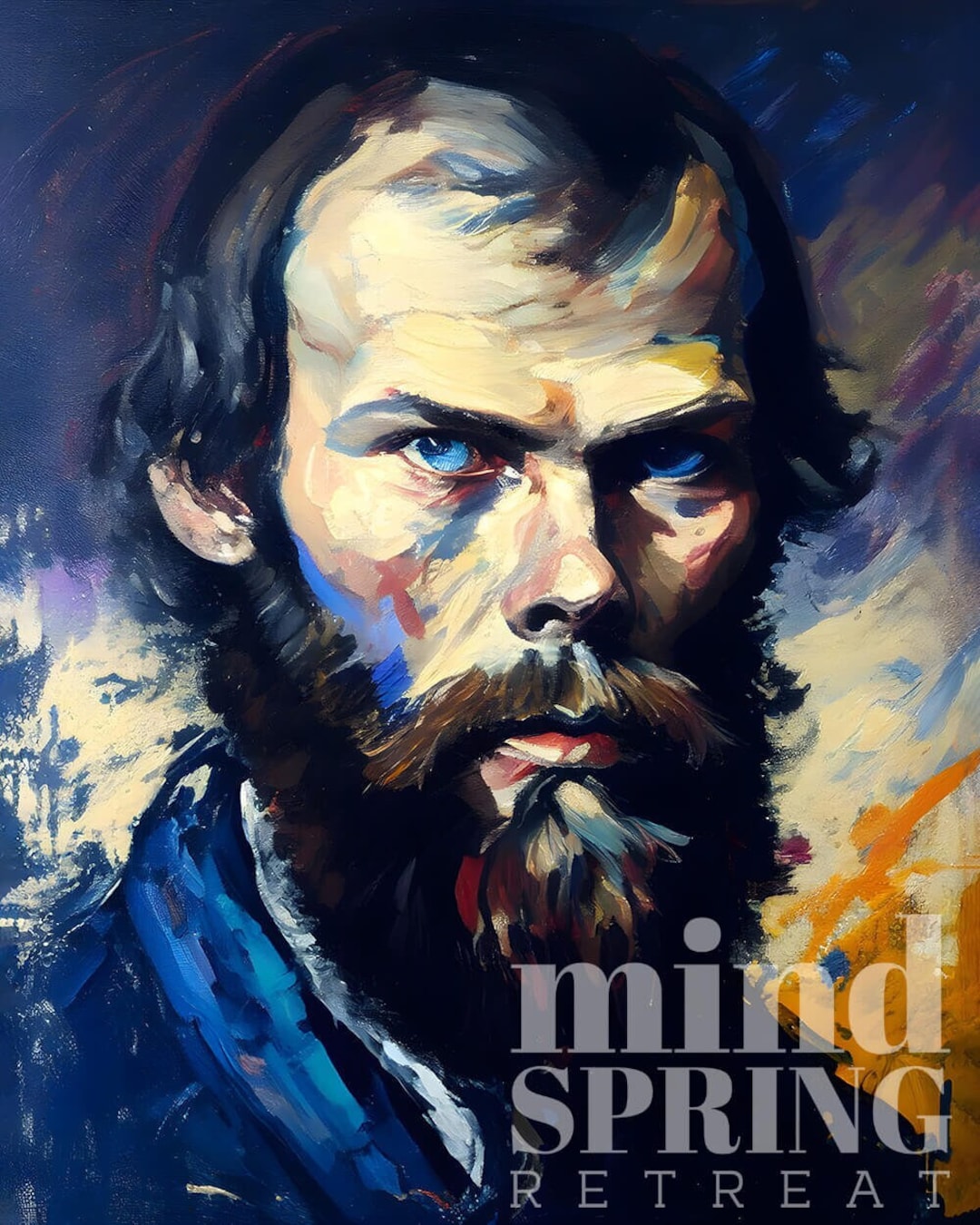 Fyodor Dostoevsky Oil Painting Art Print Portrait POSTER 4 Classic ...