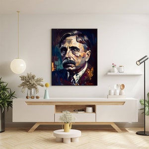H G Wells Oil Painting Art Print Portrait POSTER 2 | Classic Literature ...