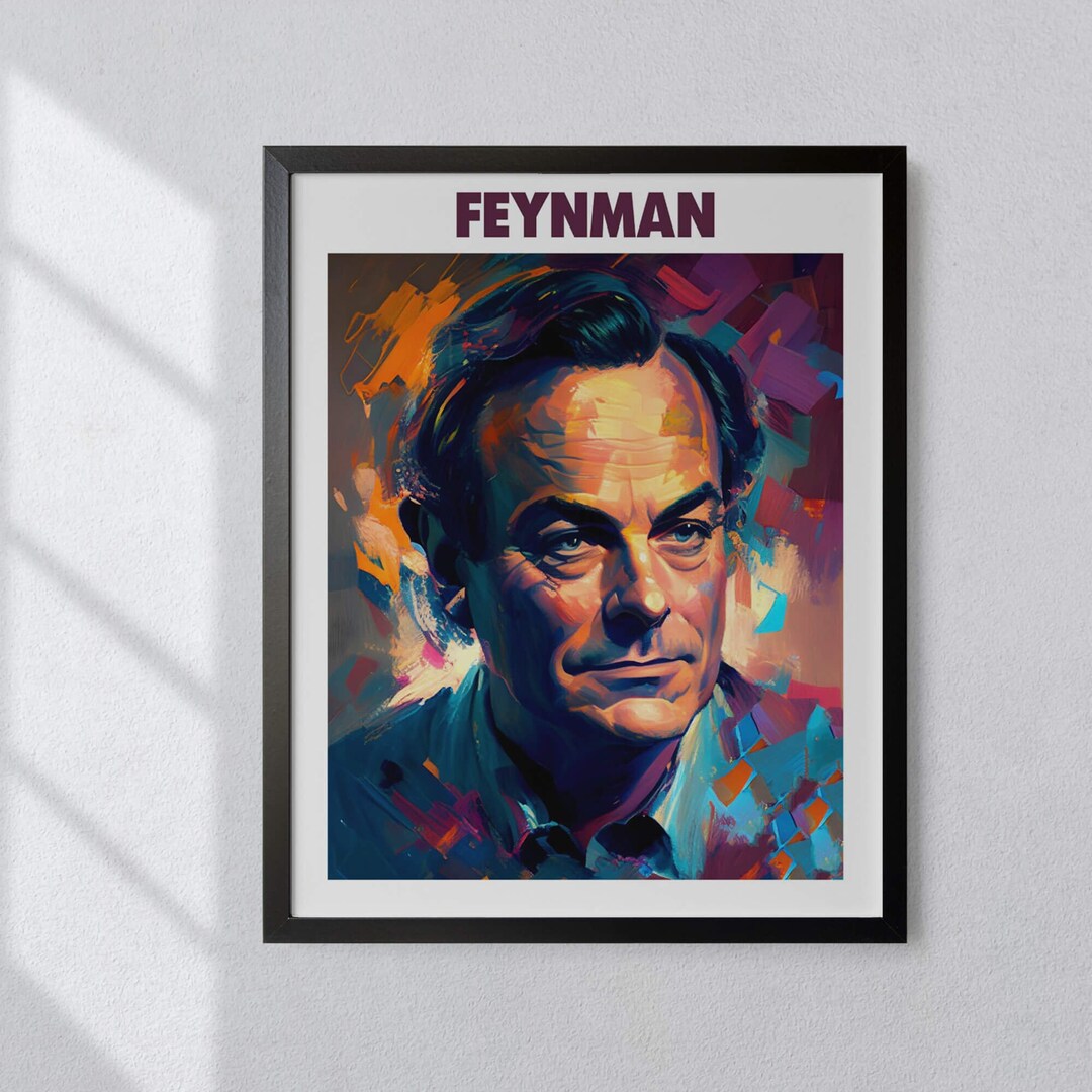 Richard Feynman Oil Painting Art Print Portrait POSTER 2 | Science ...