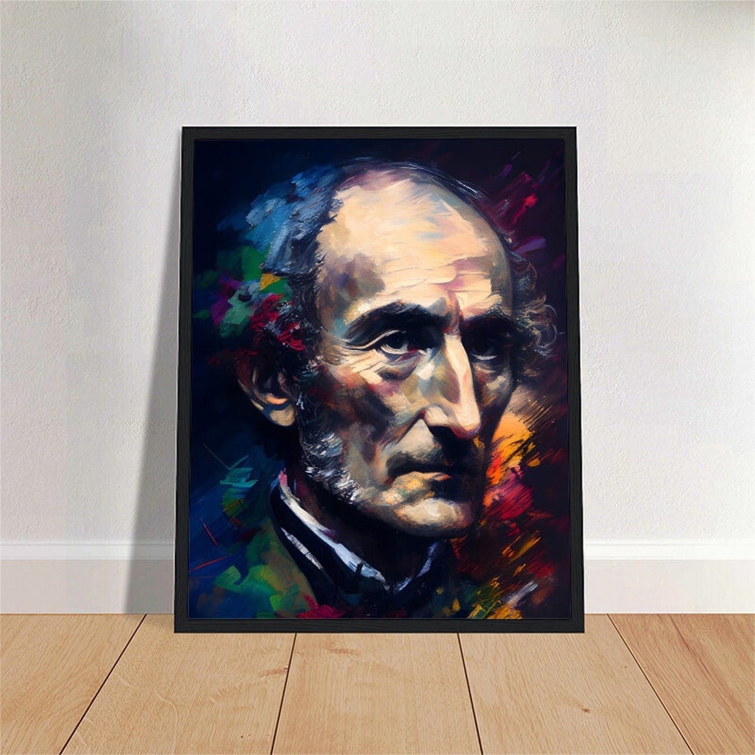John Stuart Mill Oil Painting Art Print Portrait POSTER 2 | Philosophy ...