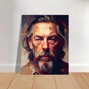 Alan Watts Oil Painting Art Print Portrait POSTER 2 | Spirituality ...