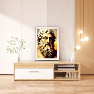 Plato Oil Painting Art Print Portrait POSTER | Philosophy History ...