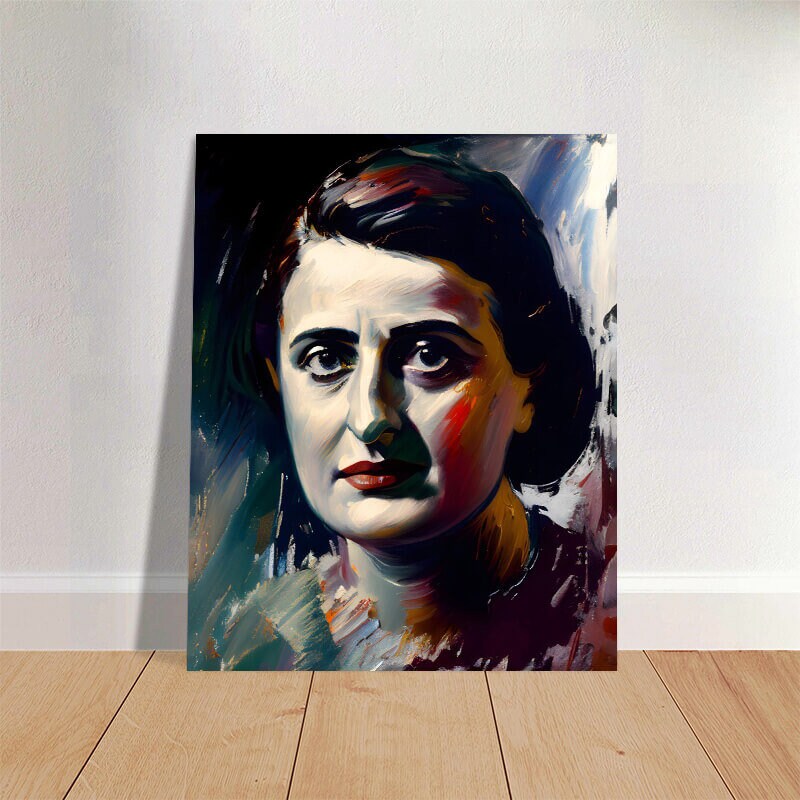 Ayn Rand Oil Painting Art Print Portrait POSTER 2 Philosophy - Etsy