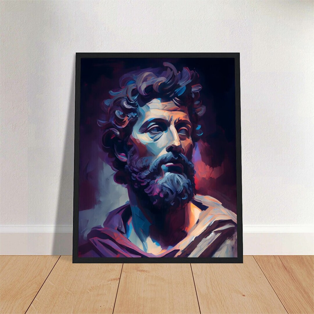 Marcus Aurelius Oil Painting Art Print Portrait POSTER 2 History ...