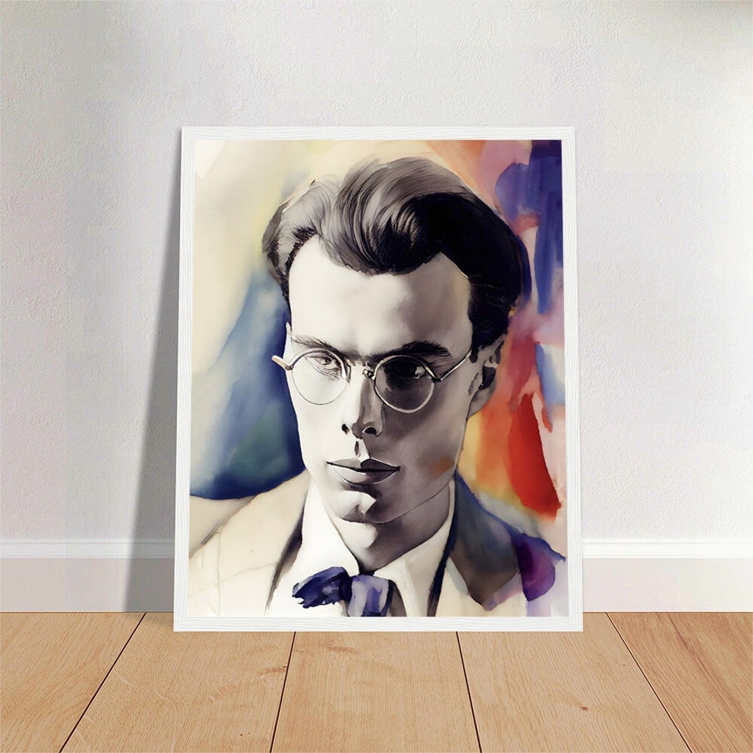 Aldous Huxley Watercolor Art Print Portrait POSTER | Literature ...