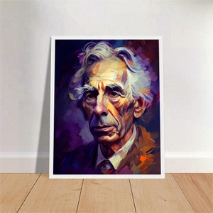 Bertrand Russell Oil Painting Art Print Portrait POSTER | Philosophy ...