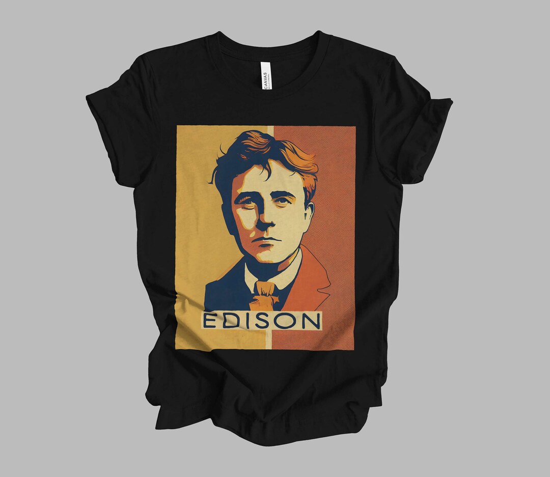 Thomas Edison Retro Minimalist T-shirt | Science Physics Gift Unisex ...