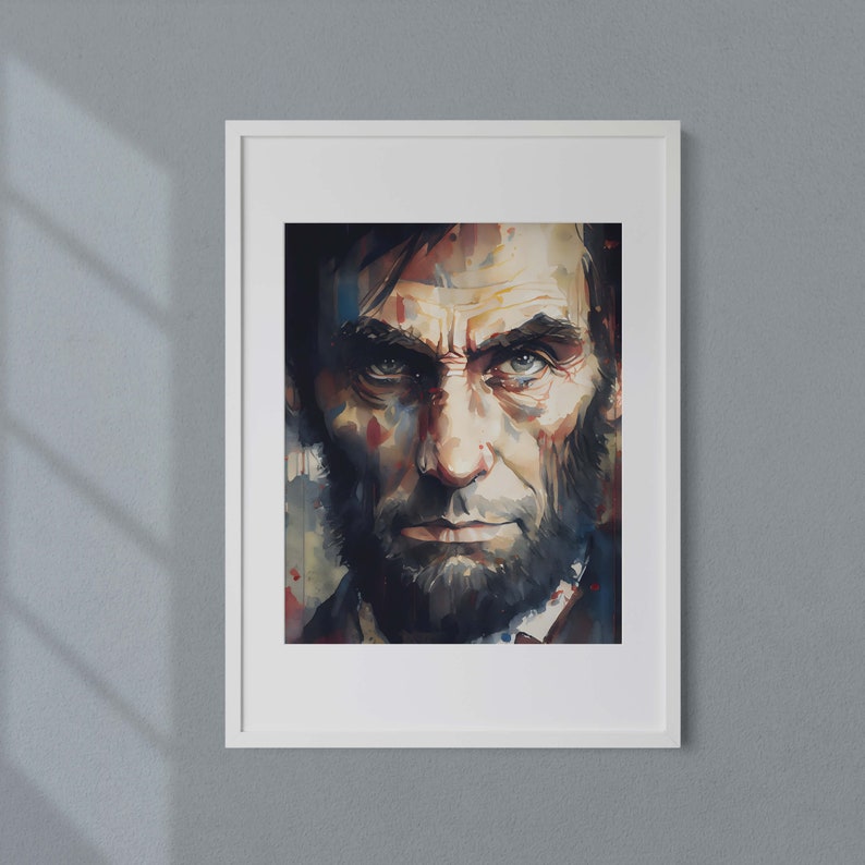 Abraham Lincoln Watercolor Art Print Portrait POSTER Science - Etsy