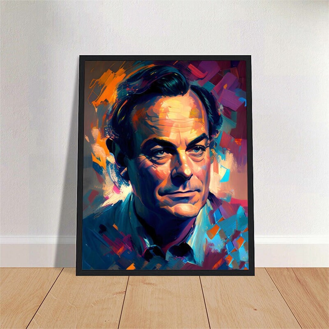 Richard Feynman Oil Painting Art Print Portrait POSTER 2 Science ...