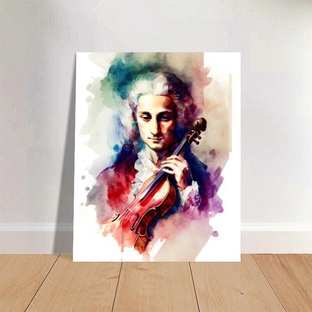 Antonio Vivaldi Watercolor Art Print Portrait POSTER | Classical Music ...