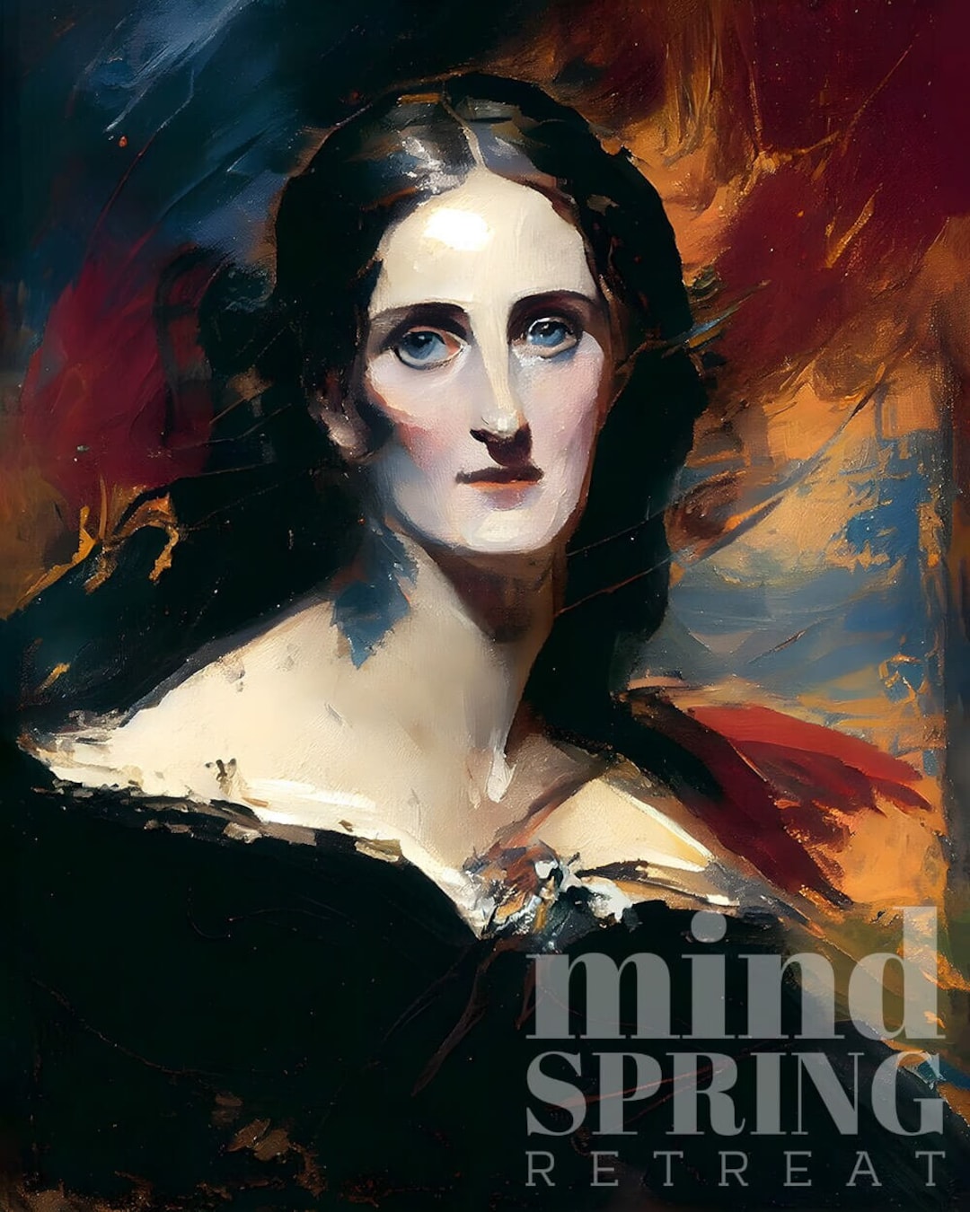 Mary Shelley Oil Painting Art Print Portrait POSTER Classic - Etsy
