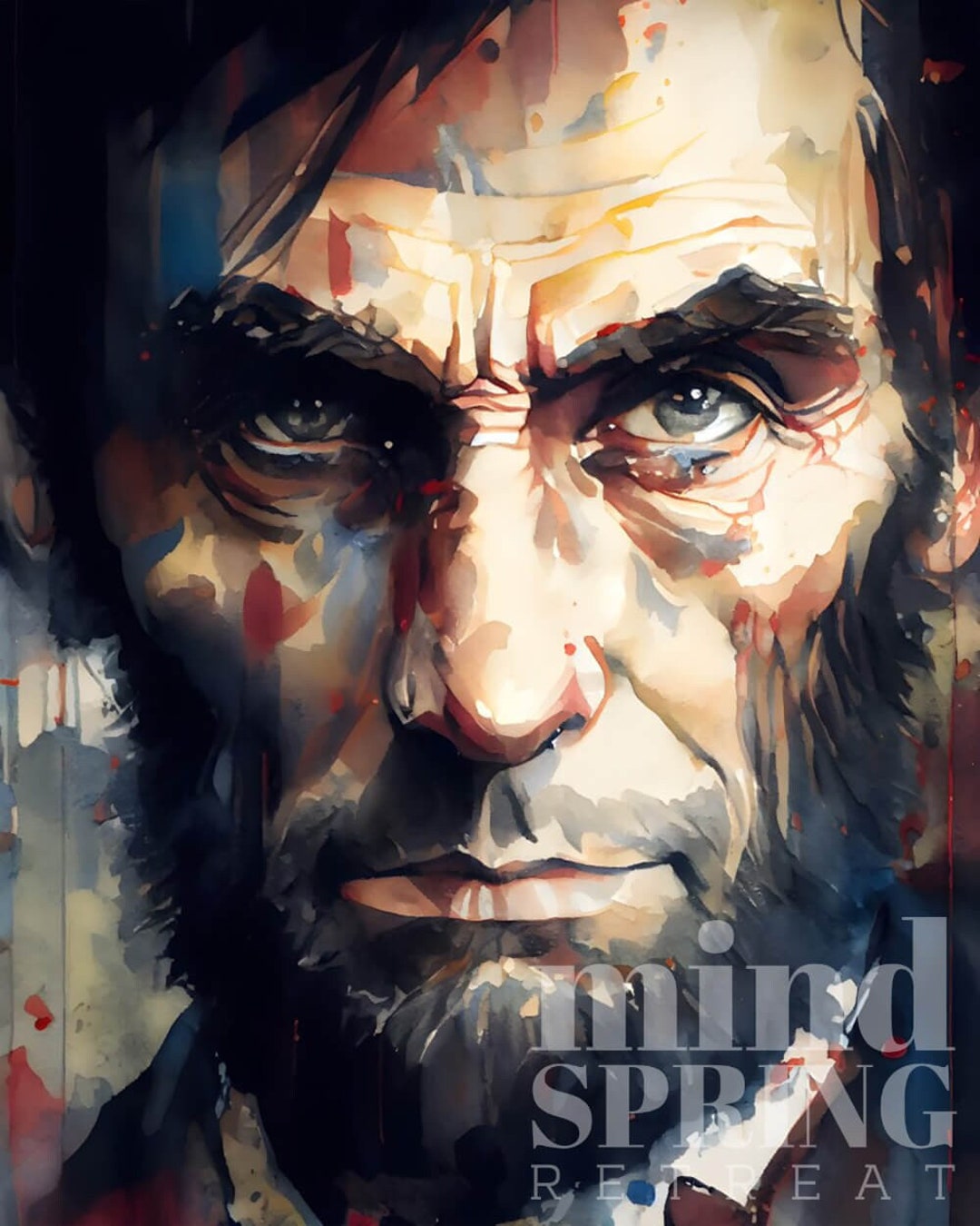 Abraham Lincoln Watercolor Art Print Portrait POSTER - Etsy