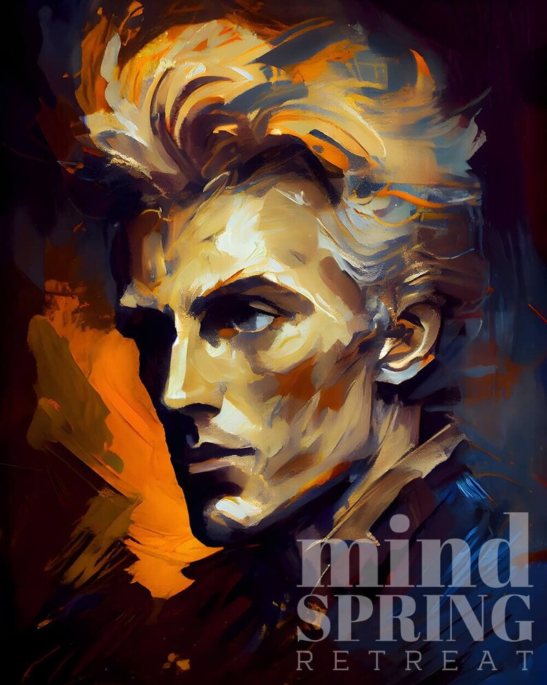 Søren Kierkegaard Oil Painting Art Print Portrait POSTER 3 | Philosophy ...