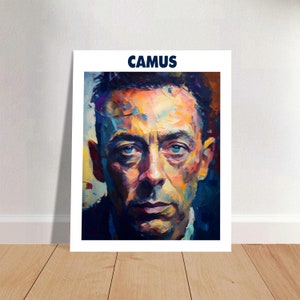 Albert Camus Oil Painting Art Print Portrait POSTER 4 | Modern ...