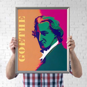 Johann Wolfgang Von GOETHE Retro Minimalist Art Print Portrait POSTER ...