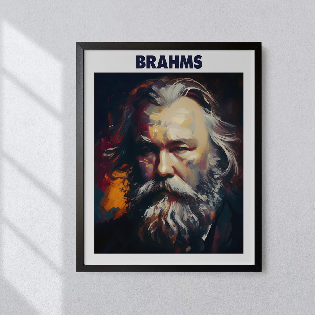 Johannes Brahms Oil Painting Art Print Portrait POSTER 3 | Classical ...