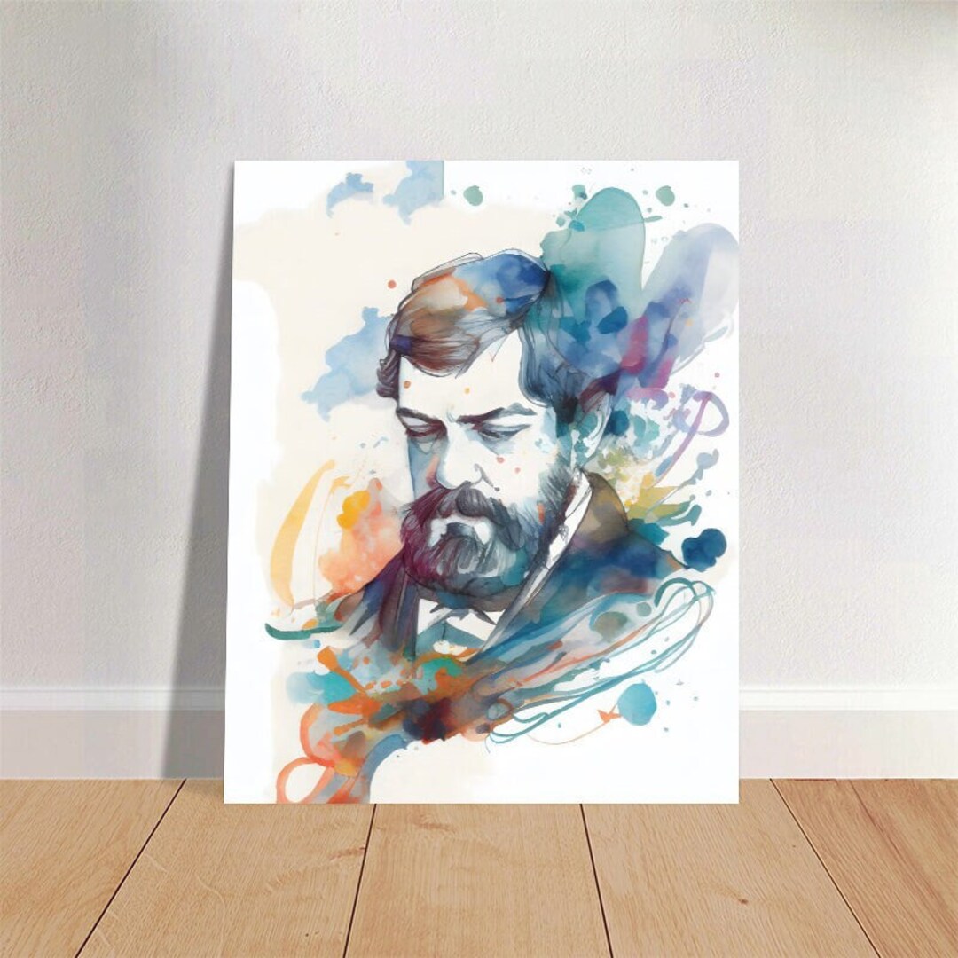 Claude Debussy Watercolor Art Print Portrait POSTER 2 | Classical Music ...