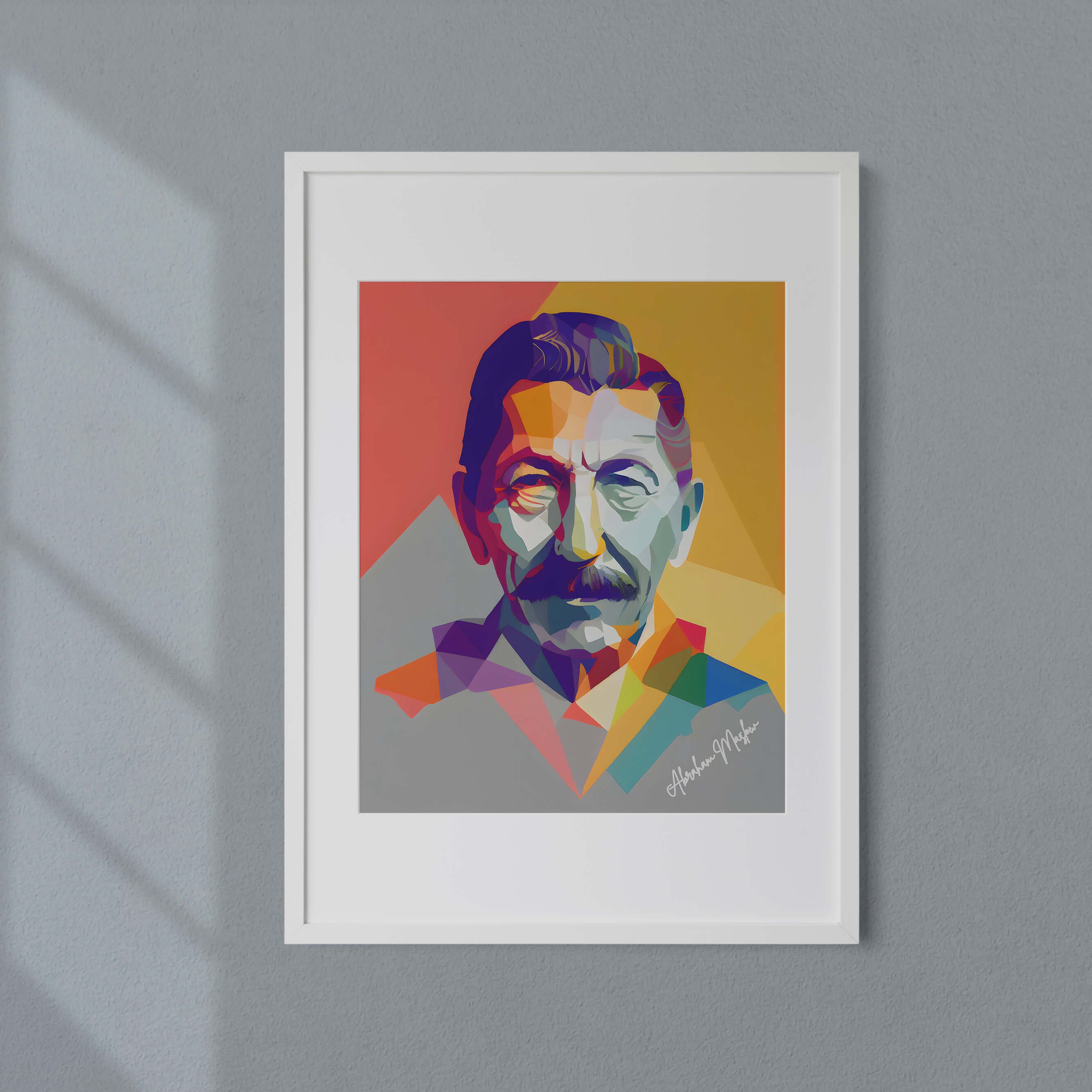Abraham Maslow Geometric Minimalist Art Print Portrait Poster - Etsy