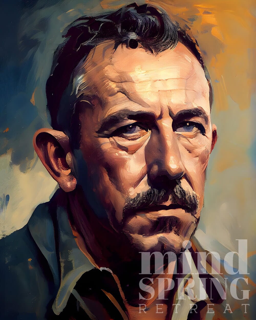 John Steinbeck Oil Painting Art Print Portrait POSTER - Etsy