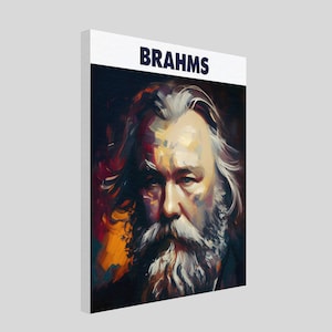 Johannes Brahms Oil Painting Art Print Portrait POSTER 3 | Classical ...