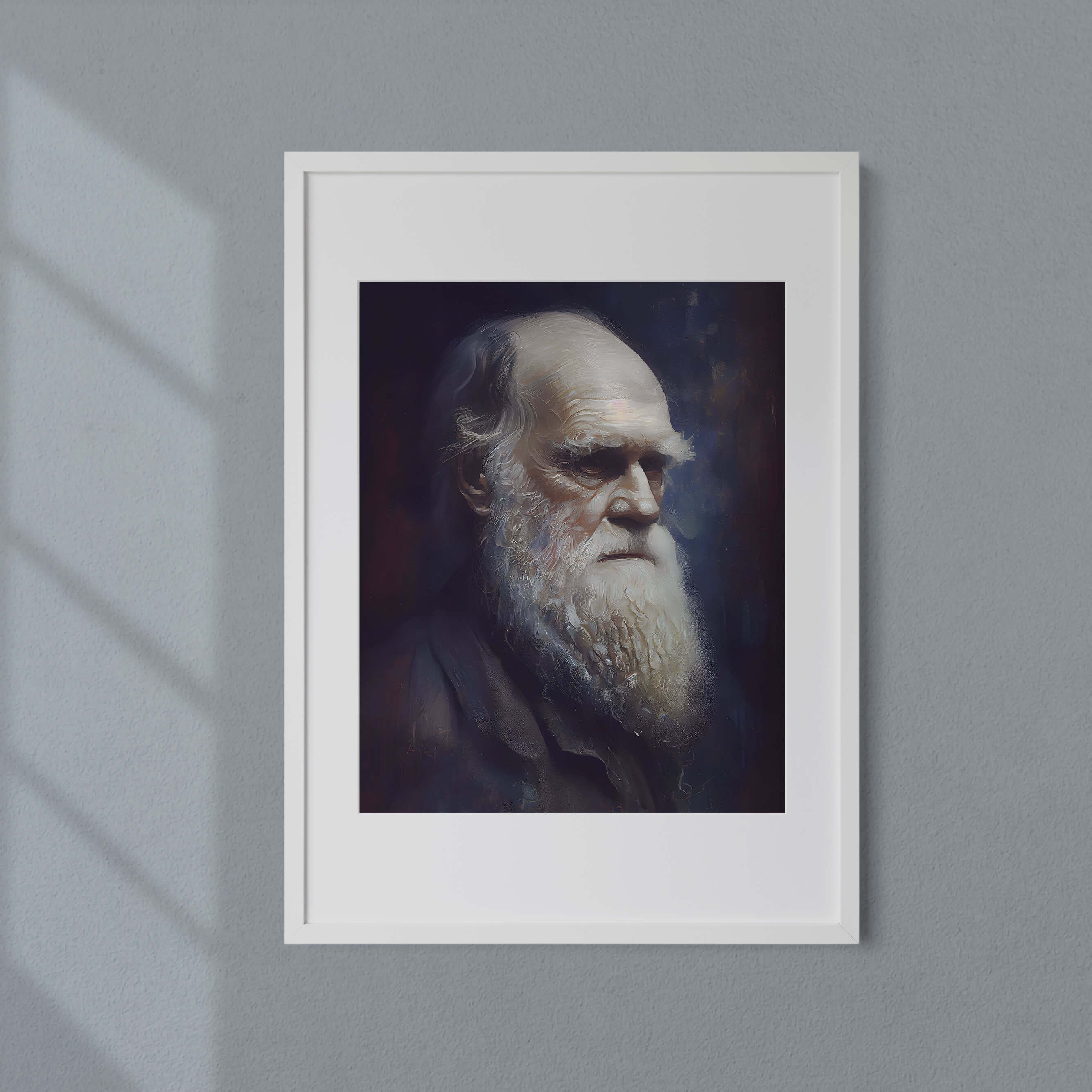 Charles Darwin Oil Painting Art Print Portrait POSTER - Etsy