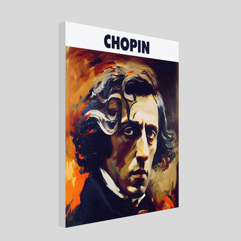 Frédéric Chopin Oil Painting Art Print Portrait POSTER 4 | Classical ...