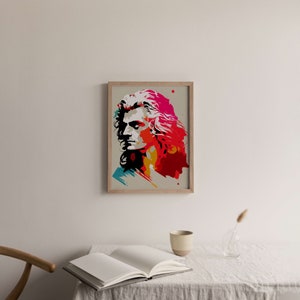 Isaac Newton Watercolor Minimalist Art Print Portrait POSTER | Science ...