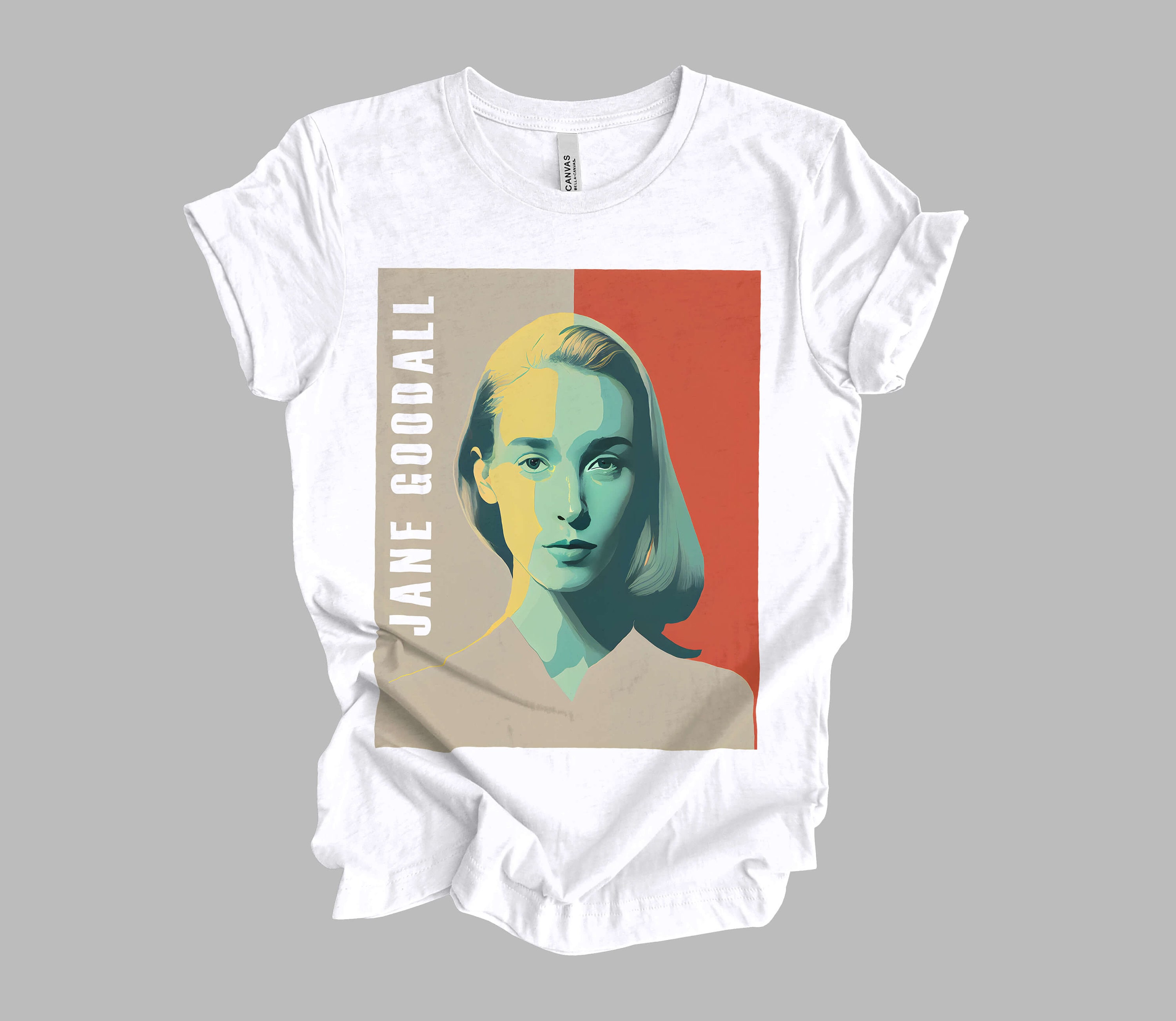 Jane Goodall Retro Minimalist T-shirt | Biology Primatology Gift Unisex ...