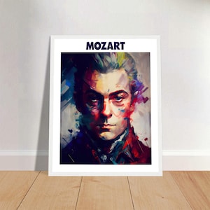 Wolfgang Amadeus Mozart Oil Painting Art Print Portrait POSTER 2 ...