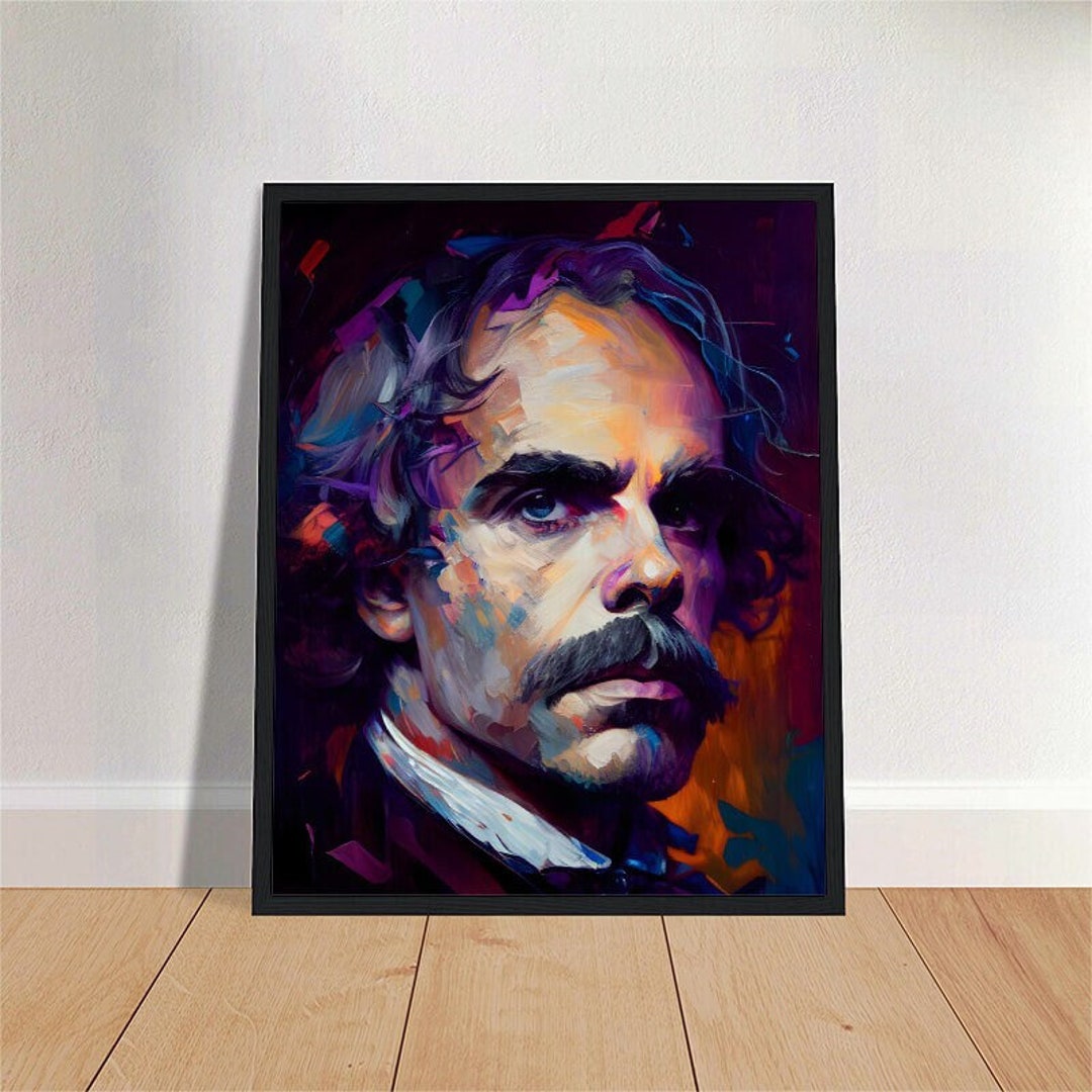 Nathaniel Hawthorne Oil Painting Art Print Portrait POSTER | Classic ...