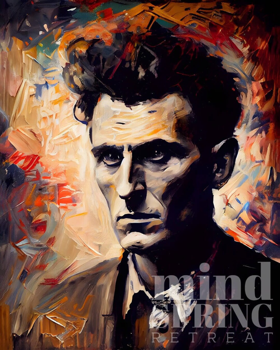 Ludwig Wittgenstein Oil Painting Art Print Portrait POSTER - Etsy