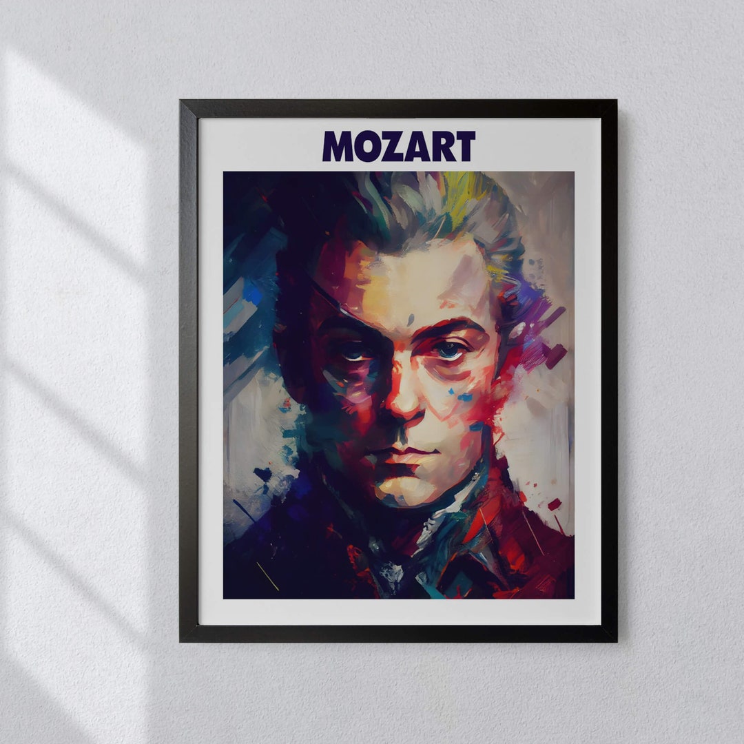 Wolfgang Amadeus Mozart Oil Painting Art Print Portrait POSTER 2 ...