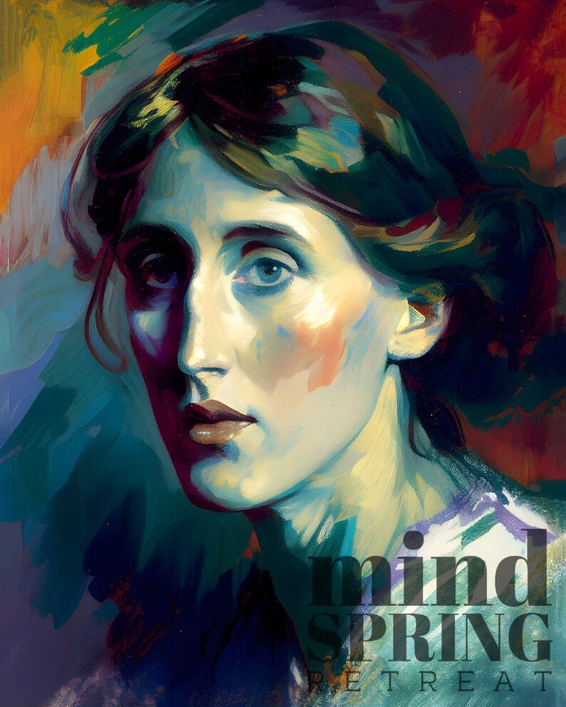 Virginia Woolf Oil Painting Art Print Portrait POSTER 5 - Etsy