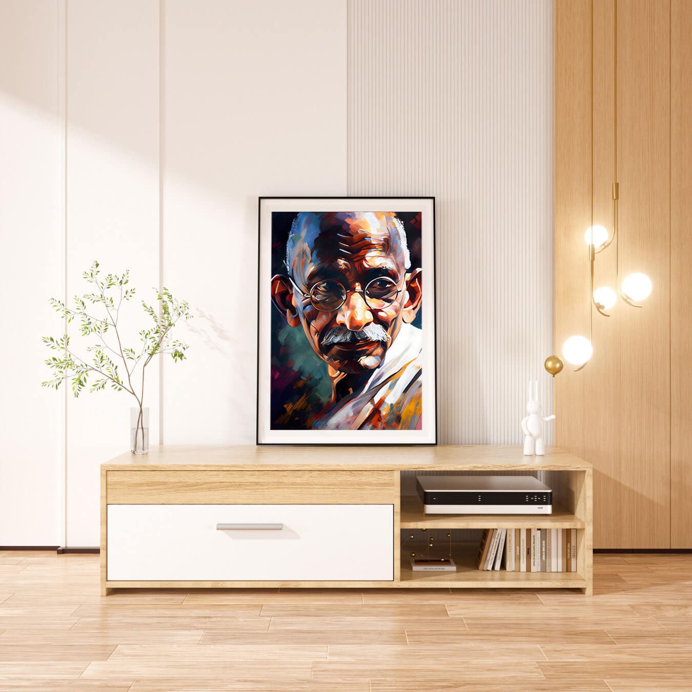 Mohandas Gandhi Oil Painting Art Print Portrait POSTER 1 | World ...