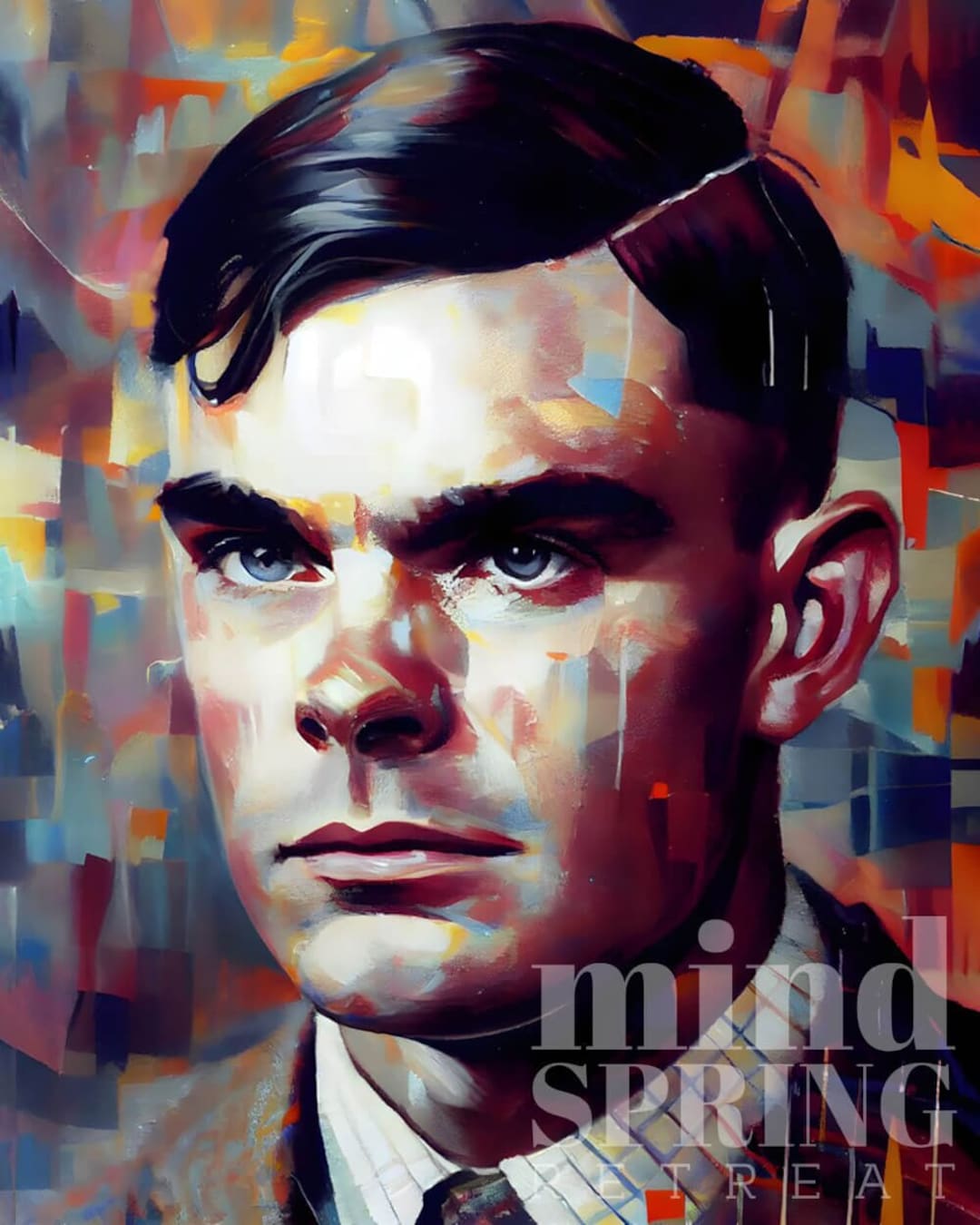 Alan Turing Oil Painting Art Print Portrait POSTER 2 Science - Etsy